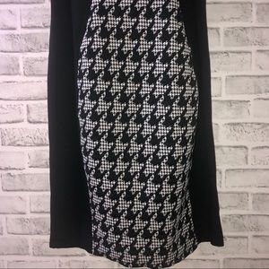 Pure Energy | Dresses | Pure Energy Black Houndstooth Sheath Dress ...